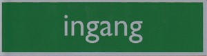 Infobord pictogram ingang 165x44mm Meerkantoor